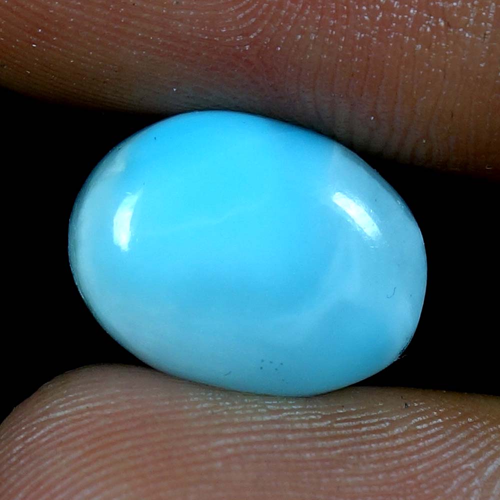 100% Natural Sky Blue Larimar Oval Shape Cab Loose Gemstones 14x11x06mm ...