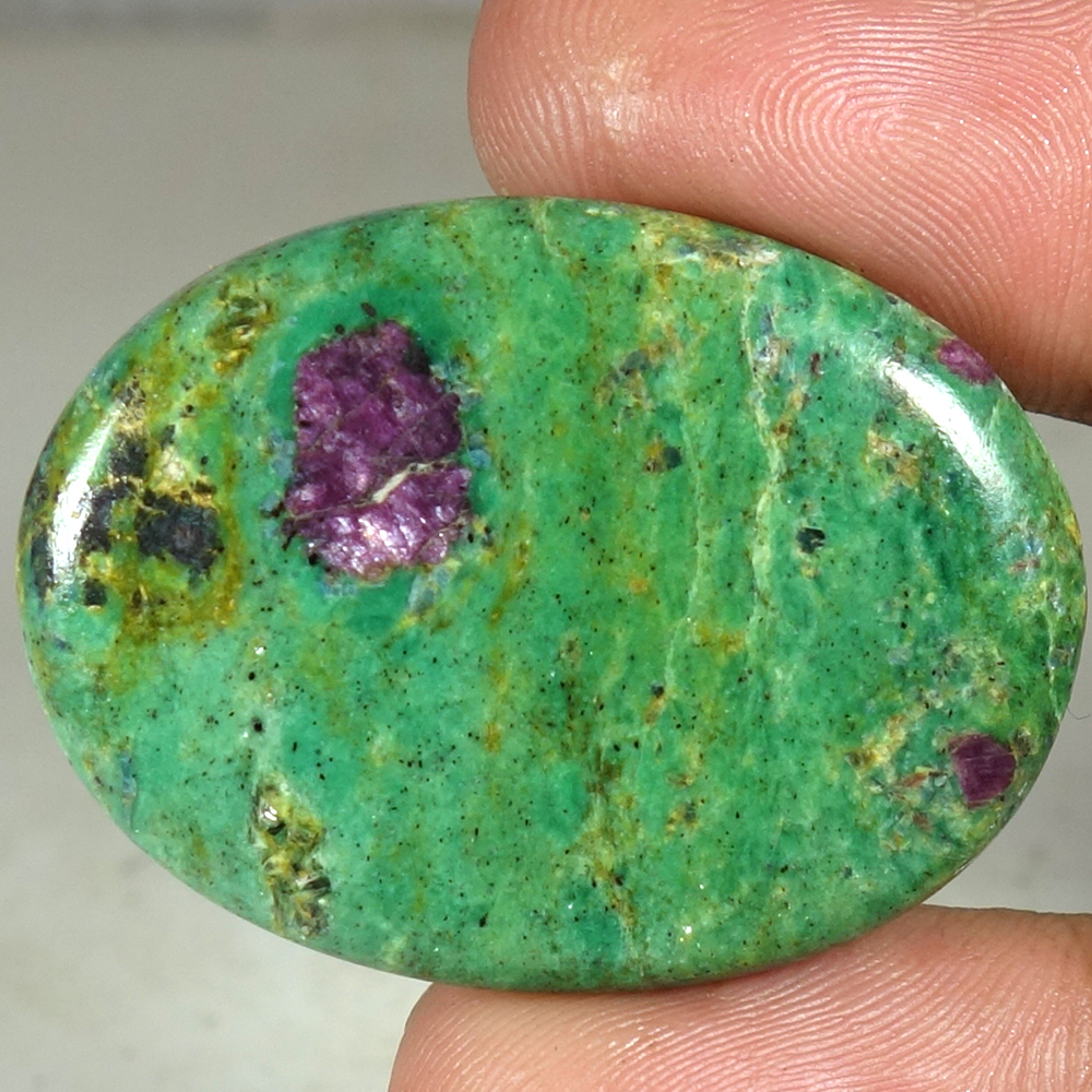 54.50Cts 100% Natural Green Red Ruby Zoisite Oval Cab Loose Gemstone ...