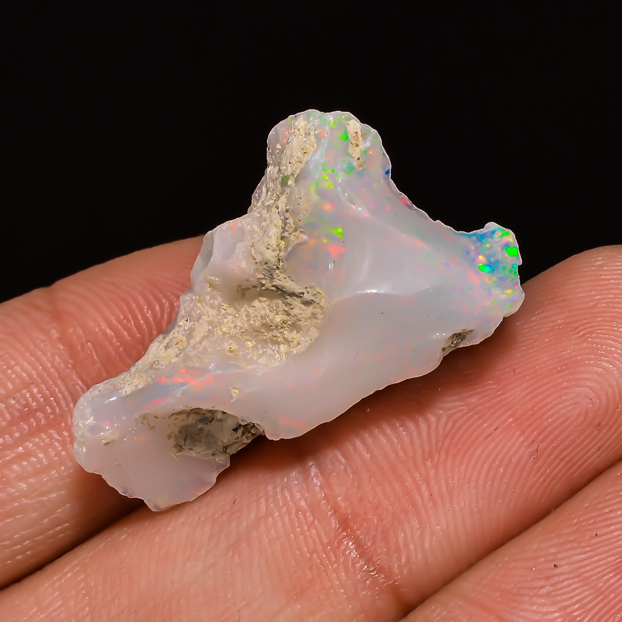 14,35 Cts Naturale OPALE ETIOPICO GREZZO, Grezzo Opale Welo 15x25x11 Mm ...