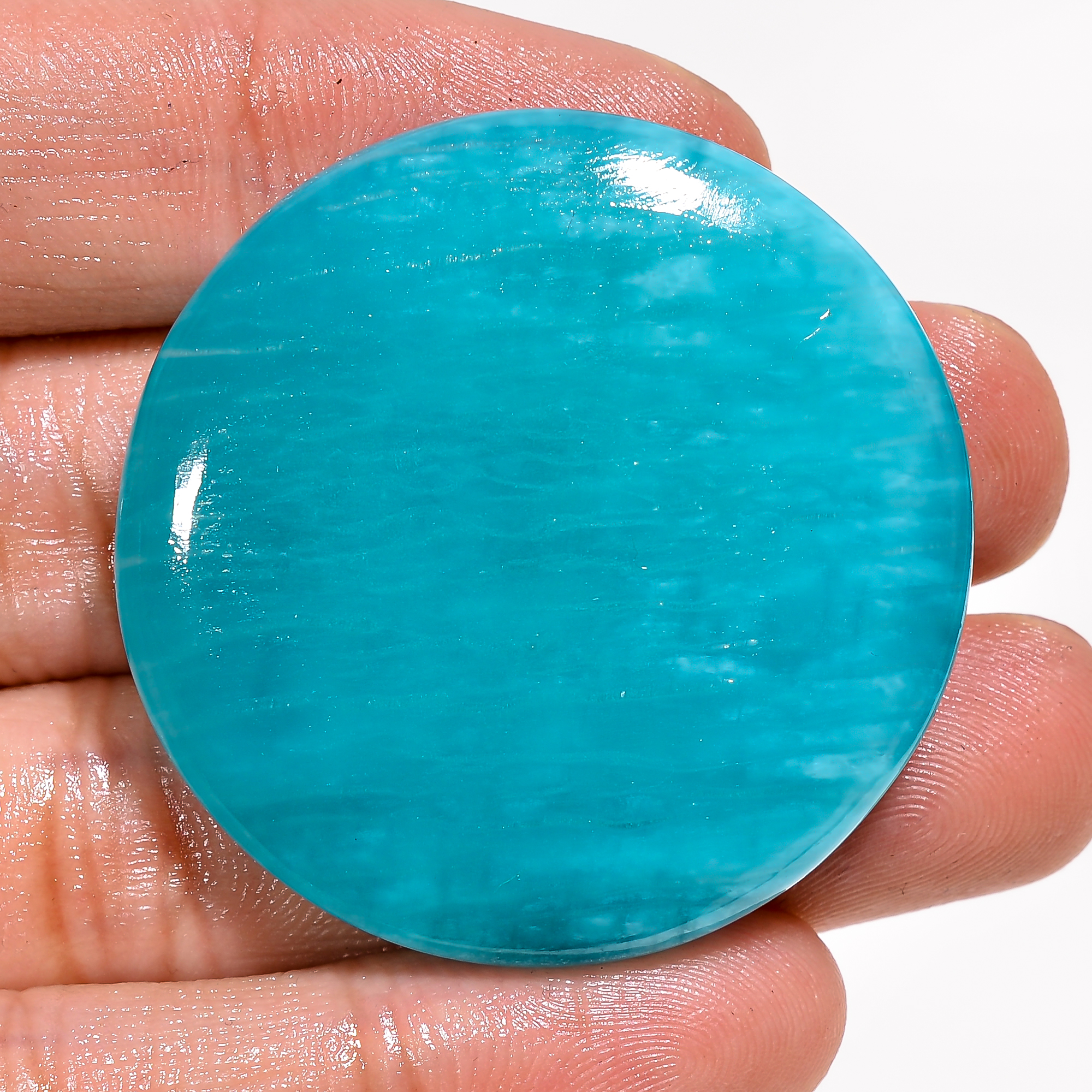 natural ICE AMAZONITE cabochon loose gemstone 99.70 Cts (38x38x7 mm ...