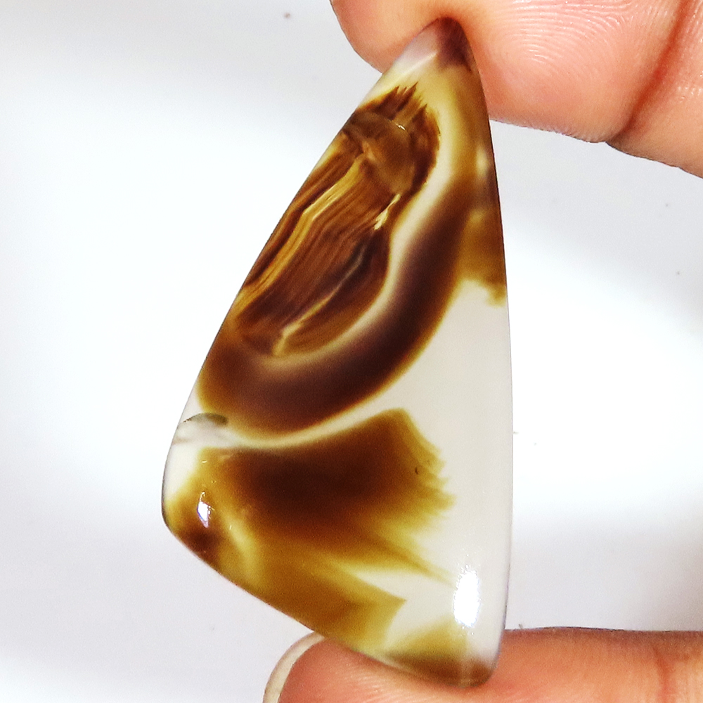 Naturel Botswana Agate 34.25 Carat. (23x47x04 MM) Forme Cabochon Ample ...