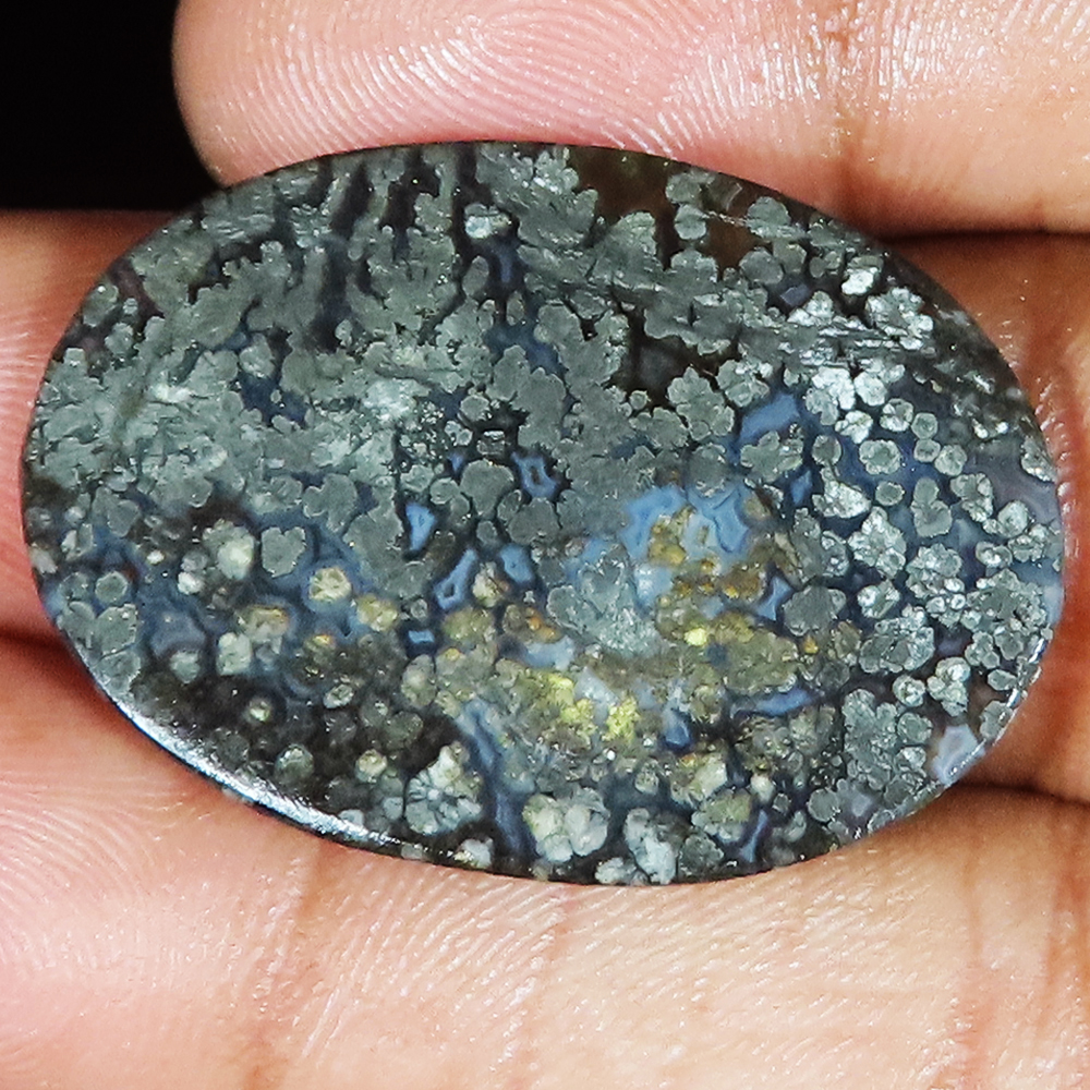 33.80 Cts 100% Natural Marcasite Oval Cabochon Loose Gemstone 24x35x3 ...